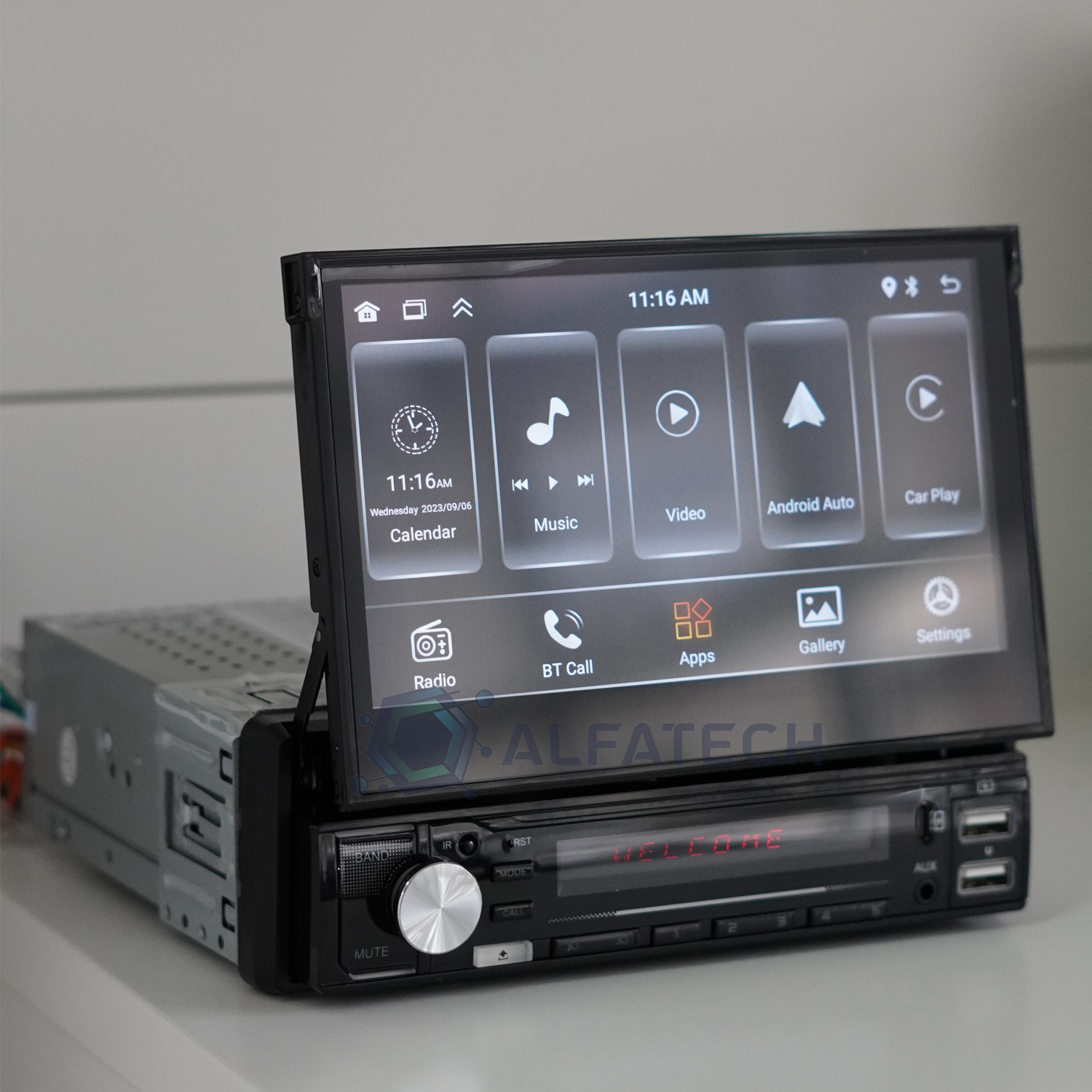 Мултимедия Android 1DIN със 7 инчов автоматичен дисплей - ALFATECHNICS