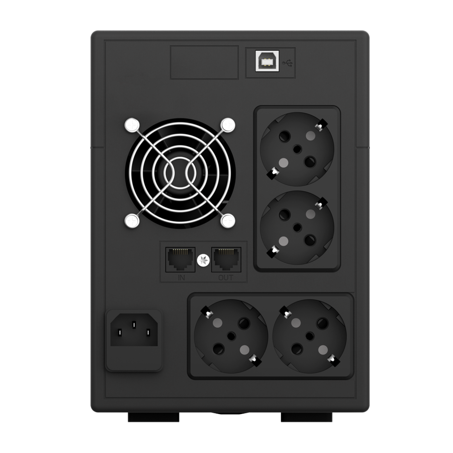 UPS устройство nJoy Cadu 2000 - 1200W, AVR, 4 контакта, RJ45, RJ11 - ALFATECHNICS