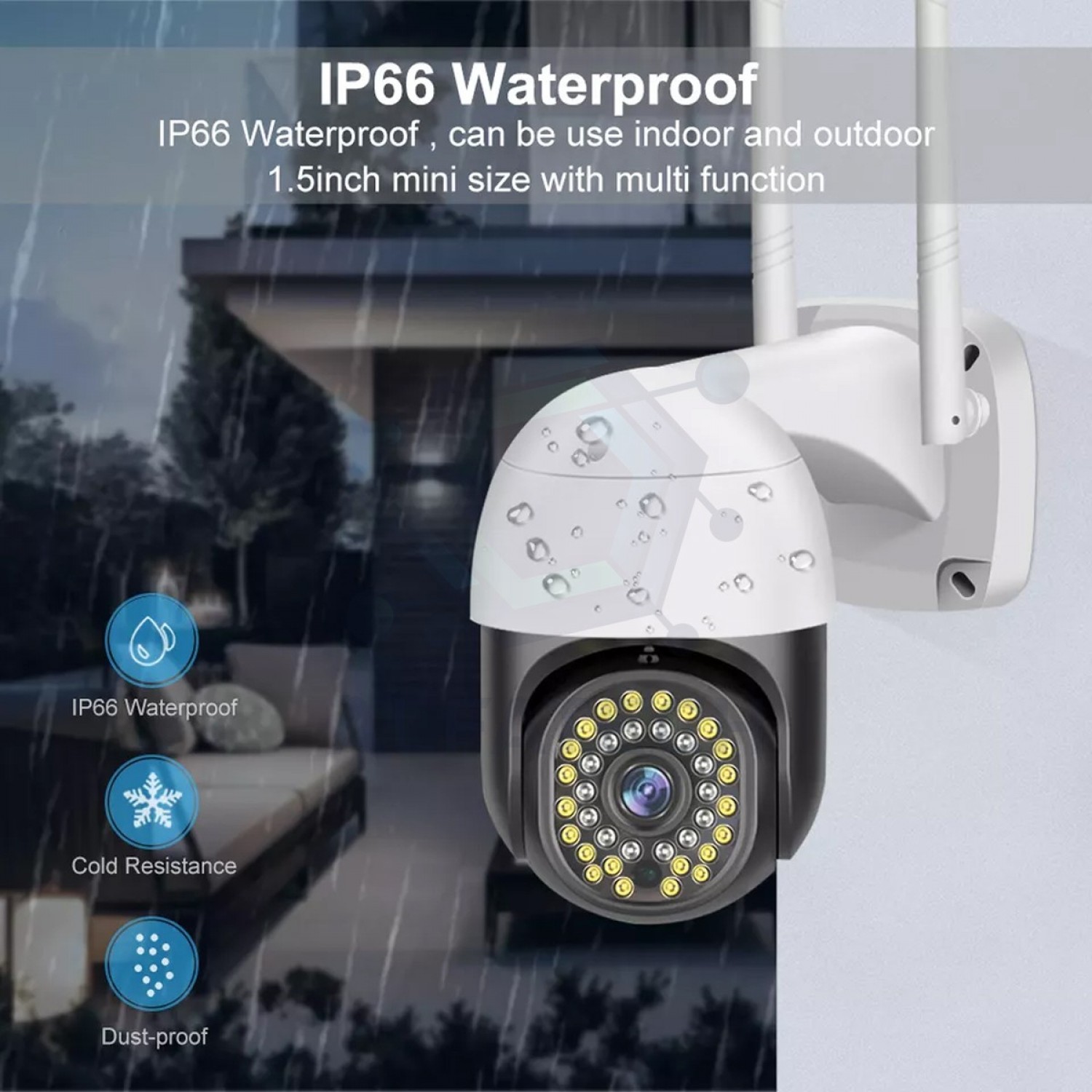 Куполна камера Tuya 3mpx - 2K, PTZ, Colorview