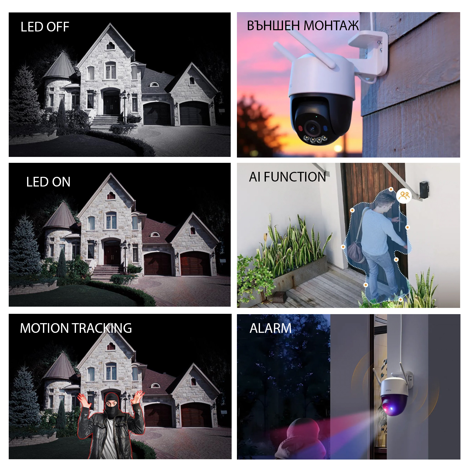 Wi-Fi IP камера Imou Cruiser SC IPC-K7FP-5H0WE, 5MP, Colorview, Alarm ...